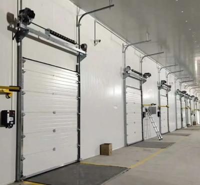 China White Powder Coated Weather Sealed Overhead Sectional Door Double Skinned Panels Safety Edge Suppliers Factory for sale