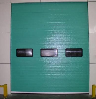 China Steel Insulated Sectional Doors With Polyurethane Foam Insulation And Customizable Colors Industrial Automatic Overhead for sale