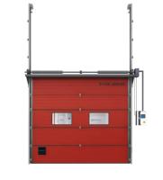 China Industrial Automatic Lifting White Noise Reducing Overhead Sectional Door With Lockable Handle And Wind Resistant Design for sale