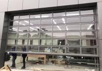 China Safety Aluminum Sectional Door With Double Glazing Glass In Various Colors  Full View Overhead Sectional for sale