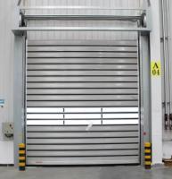 China PLC Controlled Speed Spiral Door Aluminum Alloy Build 0.8m/s Opening Speed Metal Industrial Roll Up Door for sale