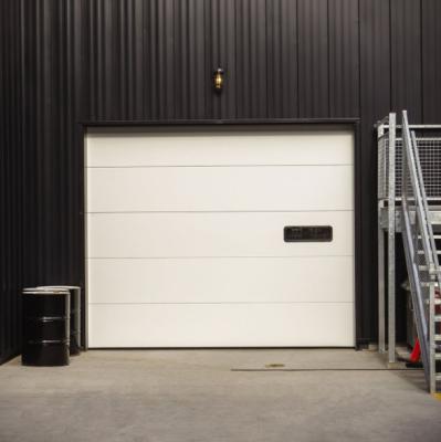 China Insulated Sectional Garage Doors With Polyurethane Foam And Ventilation Remote Control Vertical for sale