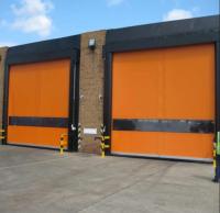 China Automatic Sensor Aluminum Alloy Stainless Steel Track PVC Rapid Roller Door With Superior Insulation And Security for sale