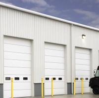 China 50mm-80mm Insulated White Steel Sectional Garage Doors with Aluminum Or Vinyl Threshold for sale