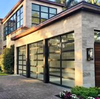 China Water Tightness Class 3 Transparent Glass Sectional Garage Door For Residential House Enhance Home's Curb Appeal for sale