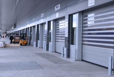 China Aluminum Alloy High Speed Spiral Door Motor Power 0.75KW Safety Efficiency ≤2.0m3/ M2.s Closing Speed 0.8m/s for sale