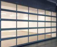 China Modern Design Style Water Tightness Class 3 Transparent Glass Sectional Garage Door With Sound Insulation for sale