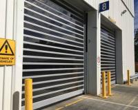 China Fast Closing Rapid Insulated Safe Aluminum Transparent High Speed Spiral Door With 0.8m/s Closing Speed And 220V/50HZ Power Supply for sale