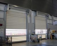 China High Safety Efficiency Aluminum Transparent High Speed Spiral Door With 220V/50HZ Power Supply for sale
