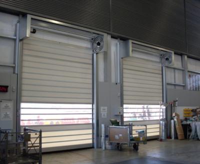 China High Safety Efficiency Aluminum Transparent High Speed Spiral Door With 220V/50HZ Power Supply for sale
