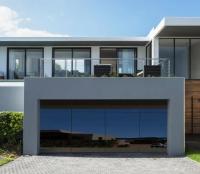 China Water Tightness Class 3 Transparent Glass Sectional Garage Door For Residential Houses Manual Or Automatic Performance for sale