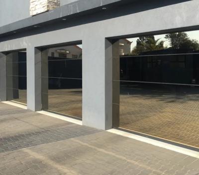 China Customized Commercial Double Glazing Glass Sectional Garage Door With Water Tightness Class 3 And Manual Or Automatic for sale