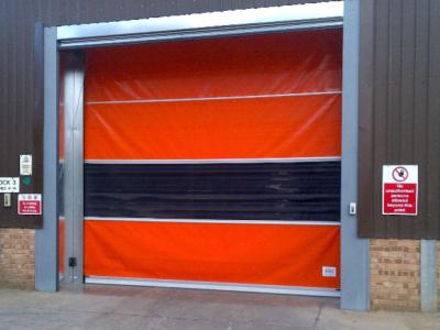 China Automatic Operation High Speed PVC Roll Up Rapid Shutter Door 304 Stainless Steel Built-in Safety Measures for sale