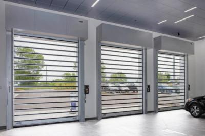 China Parking Garages Industry Rapid Rigid Aluminum High Quality Stable Metal Industrial High Speed Spiral Door Customized Safety Efficiency for sale