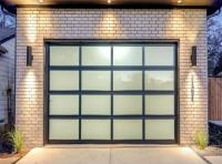 China Custom Insulated Panel Garage Door Patio Water Tightness Class 3 Transparent Glass Sectional Door Modern Design With Double Glazing for sale
