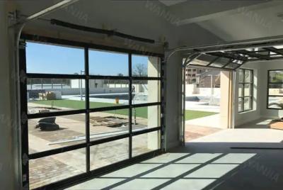 China Acrylic Aluminum Clear Garage Door Full View Transparent Garage Door Glass Sectional Garage Door Modern Design Style for sale