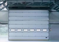 China 40mm Thickness Finger protection Automatic Motor Warehouse Sectional Overhead Door with 50mm-80mm Thickness Insulation and Powder Coated Finish for sale