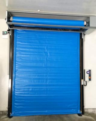 China Cold Storage duty Steel Structure High Speed PVC Roll Up Rapid Shutter Door Freezer Fast Rolling Zipper Door for Modern Buildings for sale