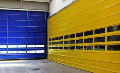China Promotion Steel Structure and Customized Design for High Speed PVC Roll Up Rapid Shutter Door Industrial Wind Proof Hard Fast Doors for sale