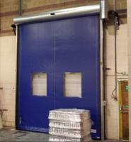 China Top-Rated High Speed PVC Roll Up Rapid Shutter Door 304 Stainless Steel Material  Infrared Sensor Recovery Food Factory Zipper Door for sale