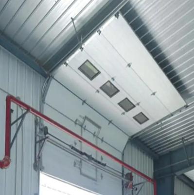 China Manual Automatic foam-filled commercial sectional overhead doors Fire Station Industrial Warehouse Steel Thermal Insulated Vertical Lifting Metal Doors for sale