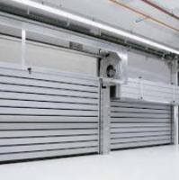 China PLC Control Modern Powder Coated Aluminum High Speed Spiral Door Metal Windproof Feature Finished Polymer Material for sale