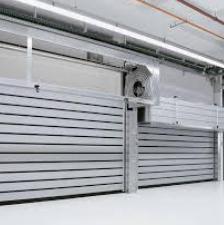 China PLC Control Modern Powder Coated Aluminum High Speed Spiral Door Metal Windproof Feature Finished Polymer Material for sale