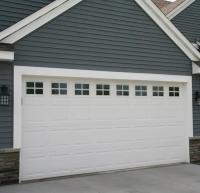 China Commercial Sectional Overhead Doors Manual Automatic Fire Station Industrial Sectional Doors With Pedestrian Wicket Door And Vision Panels For Warehouse for sale