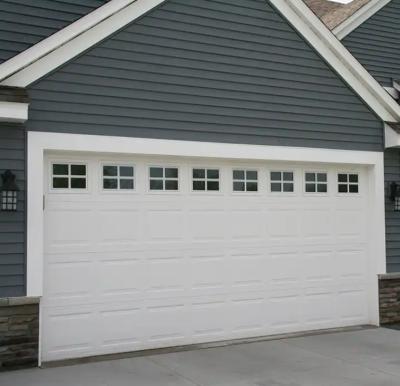 China Commercial Sectional Overhead Doors Manual Automatic Fire Station Industrial Sectional Doors With Pedestrian Wicket Door And Vision Panels For Warehouse for sale