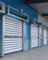 China 220V 50HZ Aluminum Roll Up High Speed Spiral Door Safety Efficiency Hard Fast Material Commercial Industrial Warehouse Dock Gate for sale