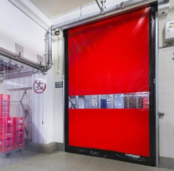 China PVC Curtain High Speed PVC Roll Up Rapid Shutter Door Double Row Brush Weather Resistance Offering Security for sale