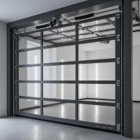 China High Safety Transparent Aluminum Sectional Door with Water Tightness Class 3 for Modern Garages for sale