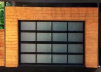 China High Safety Transparent Aluminum Sectional Door with Water Tightness Class 3 for Modern Garages for sale