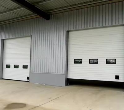 China High Quality Hurricane Windproof Electric Industrial Steel Insulated Sectional Garage Door Commercial Sectional Doors Sound Insulation Level 24 DB for sale