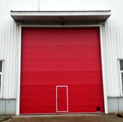 China Customized Aluminum Overhead Sectional Rolling Garage Door Commercial Fire Station Industrial Sectional Doors for sale