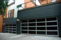 China Extruded Frame Full View Aluminum Garage Doors  Large Span Openings  For Villa for sale
