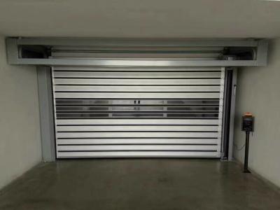 China Powder Coated Industrial High Speed Spiral Door Roll Up Door 220mm Aluminum Slats Extension Springs for sale