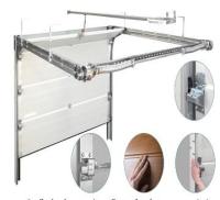 China Break Prevention Sectional Overhead Door Industrial Sectional High Quality Sandwich Panel Garage Door for sale