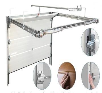 China Break Prevention Sectional Overhead Door Industrial Sectional High Quality Sandwich Panel Garage Door for sale