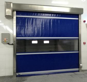 China Industrial PVC Rapid Roller Doors Automatic Formed  Effective Insulation for sale