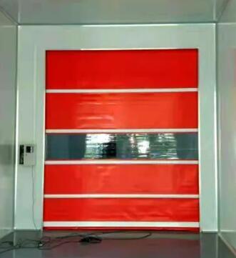 China Radar Sensor High Speed Roller Shutter Doors Industrial Windproof Rolling Door for sale
