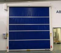 China Industrial Automatic PVC Fabric High Speed Performance Fast Acting Rapid Rise Overhead Quick Roll up door for sale