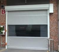 China Industrial Automatic PVC Fabric High Speed Performance Fast Acting Rapid Rise Overhead Quick Roll up door for sale