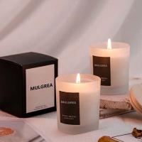 China Label Home Decoration Candle Jars Healing Crystal Luxury Glass Soy Wax With Lid for sale