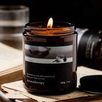 China Luxury Home Fragrance Scented Candle Soy Wax Round 210g 6*6.3 Cm for sale