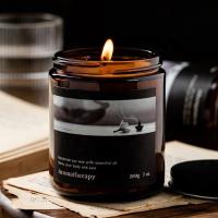 China Luxury Home Fragrance Scented Candle Soy Wax Round 210g 6*6.3 Cm for sale