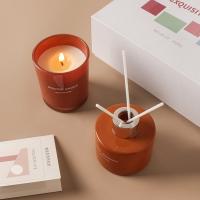 China Scented Candle Reed Diffuser Gift Box Set Luxury Color Spraying Air Freshener for sale