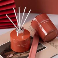 China Scented Candle Reed Diffuser Gift Box Set Luxury Color Spraying Air Freshener for sale