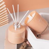 China Scented Candle Reed Diffuser Gift Box Set Luxury Color Spraying Air Freshener for sale