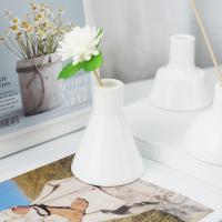China 100ml White Mini Diffuser Glass Bottle With Screw Top Cap Stick Aluminum Cover for sale